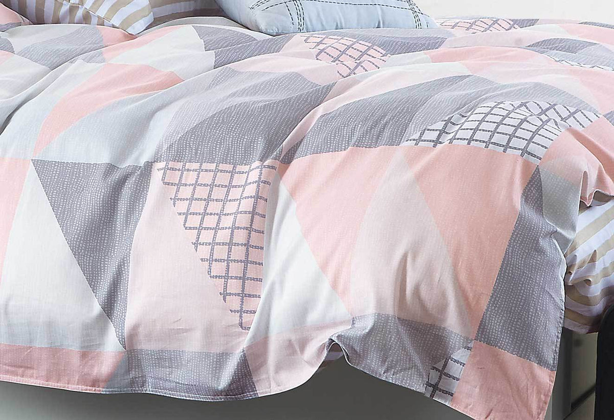 Luxton Pastel Rio 100% 250TC Cotton quilt cover set / queen or king ...